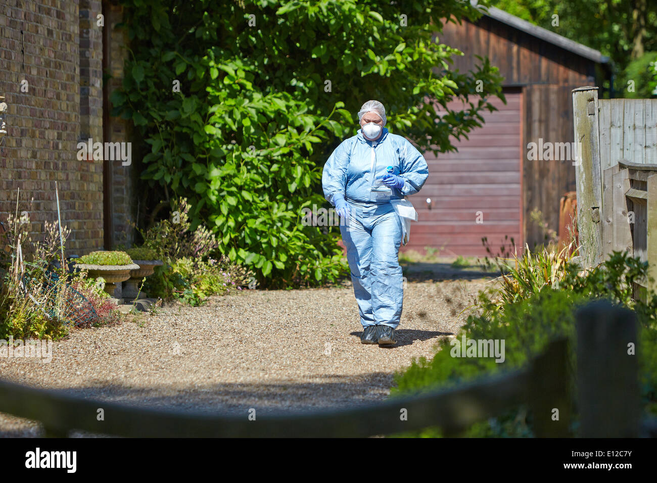 General view of the scene in Nettleden Road, Little Gaddesden following ...