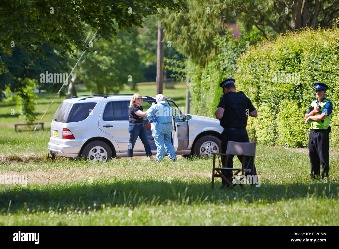 General view of the scene in Nettleden Road, Little Gaddesden following ...