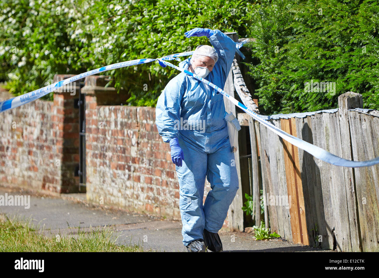 General view of the scene in Nettleden Road, Little Gaddesden following ...