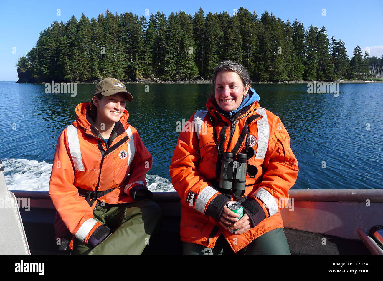 Volunteer avian biologists on the m/v Ursa Major II Stock Photo - Alamy