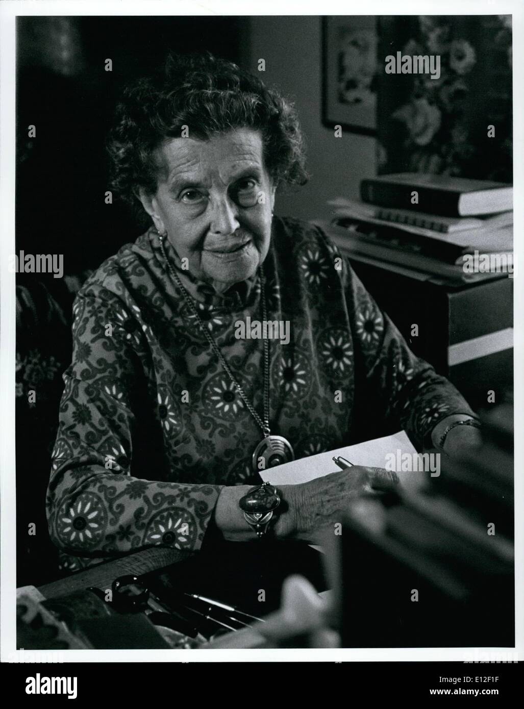 Dec. 21, 2011 - Auguste Adler (Reinhardt's Secretary Stock Photo - Alamy