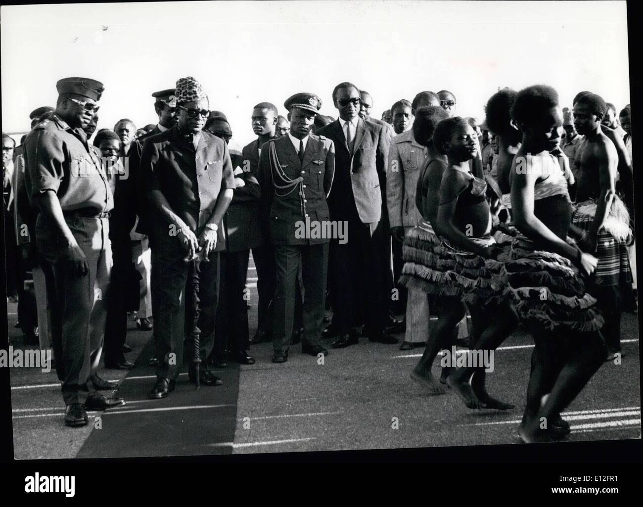 Jan. 09, 2012 - President Amin (L) and President Mobutu watch a Baganda ...