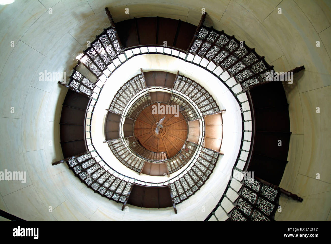 Spiral stair in a hunting castle Stock Photo - Alamy