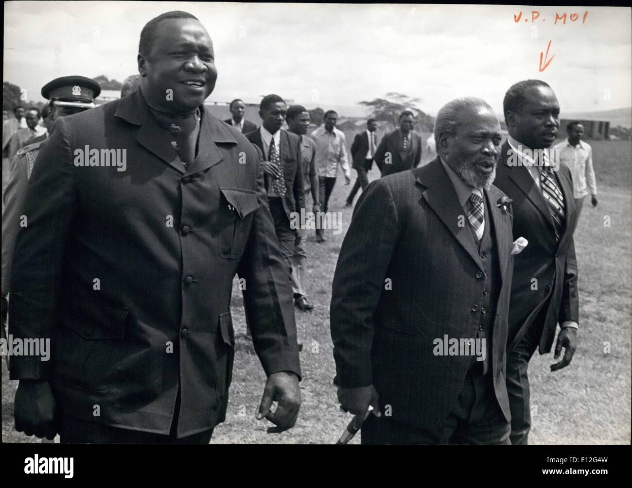 Jan. 09, 2012 - At Nakuru i Kenya's Rift Valley: (1 to r) President Idi ...