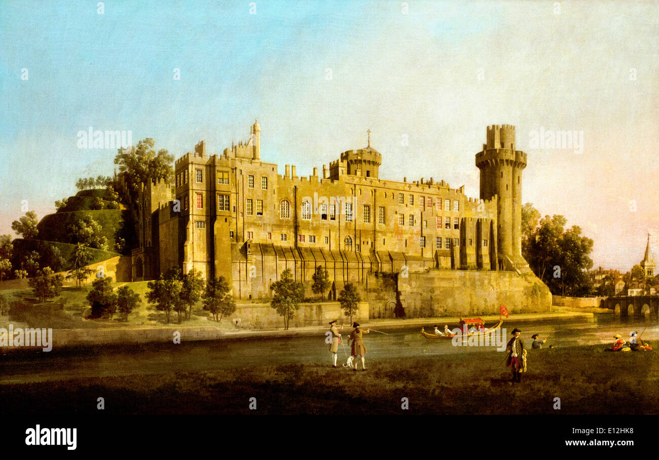 The South Façade of Warwick Castle 1748 Canaletto . Venice 1697-1768 ...