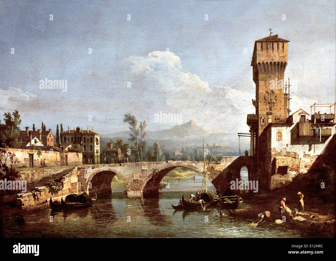 Capriccio with a River and Bridge ca. 1745 Bernardo Bellotto 1720-1780 ...