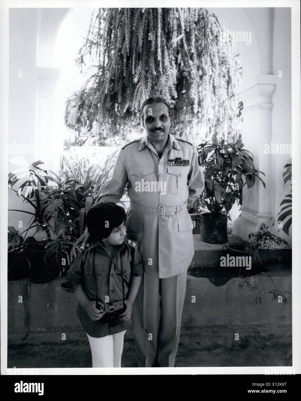 Feb. 24, 2012 - Gen. Zia Ul Haq of Pakistan & daughter Zian 6 ...