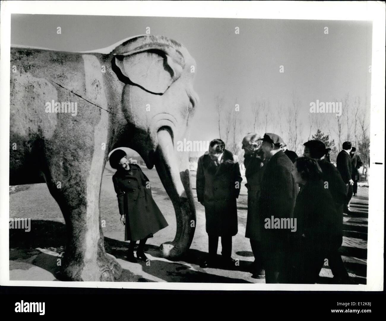 Feb. 24, 2012 - Stone elephant -- President and Mrs. Richard Nixon ...