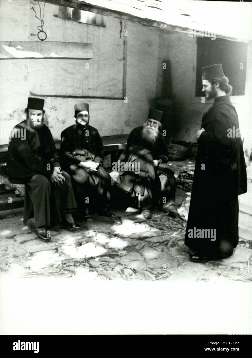 2012 athenos monks hi-res stock photography and images - Alamy