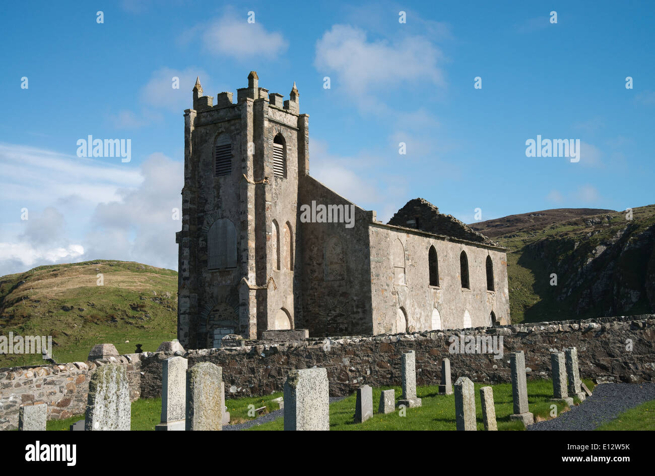 Ruins of Kilchoman Old Parish Church, Islay, Scotland -1 Stock Photo ...