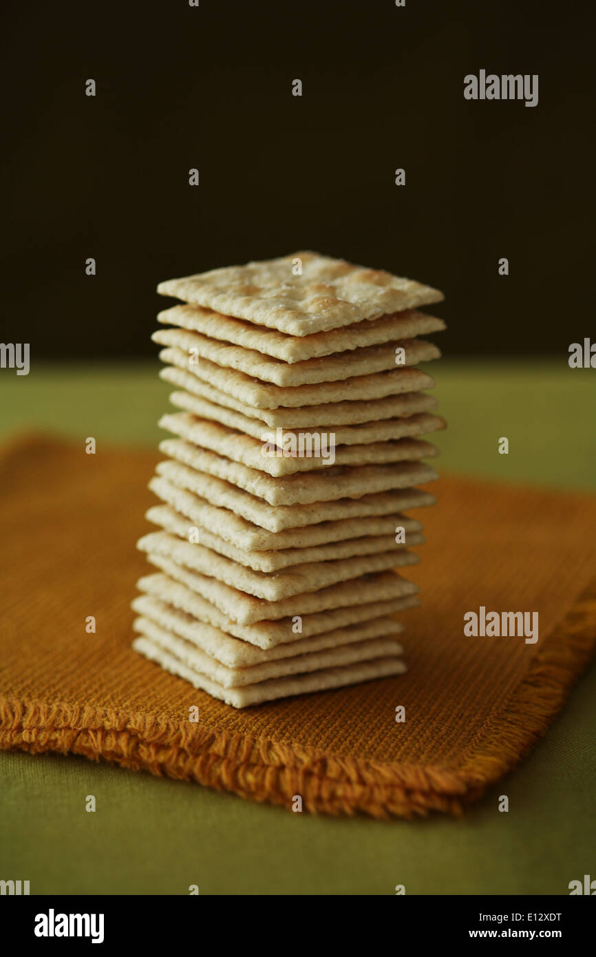 Stack of crackers Stock Photo - Alamy