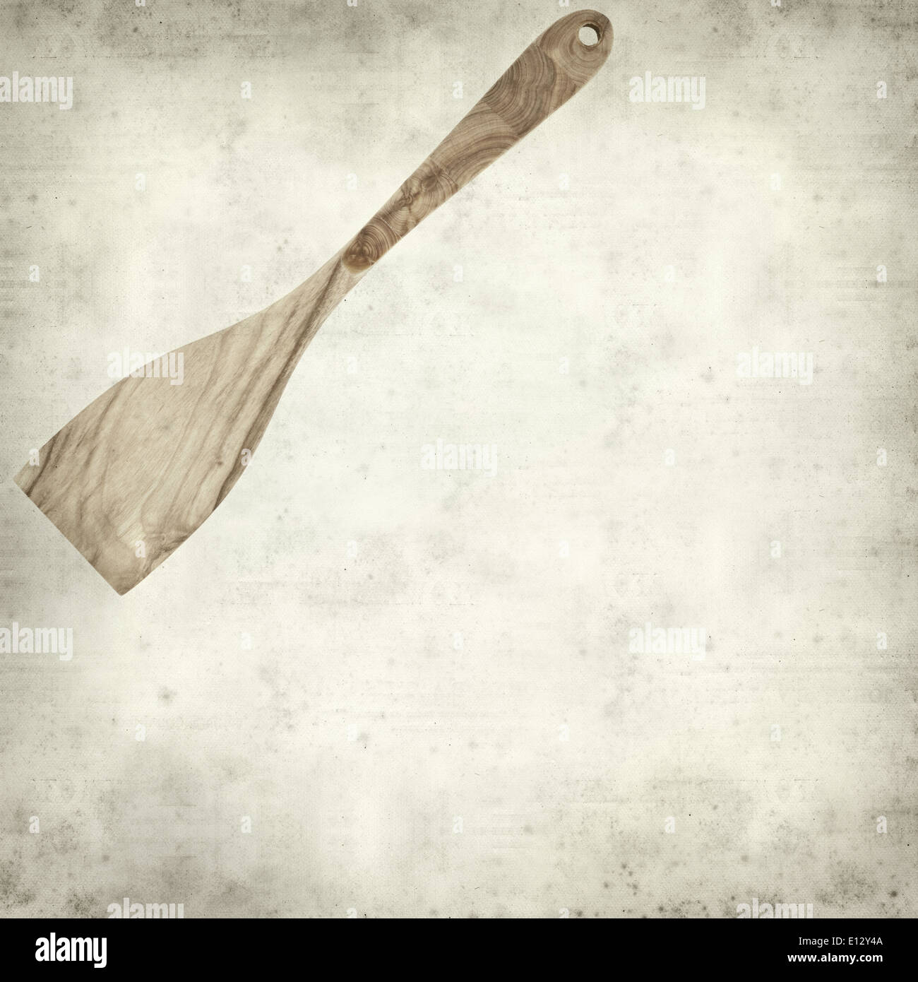 textured old paper background with wooden spatula Stock Photo - Alamy