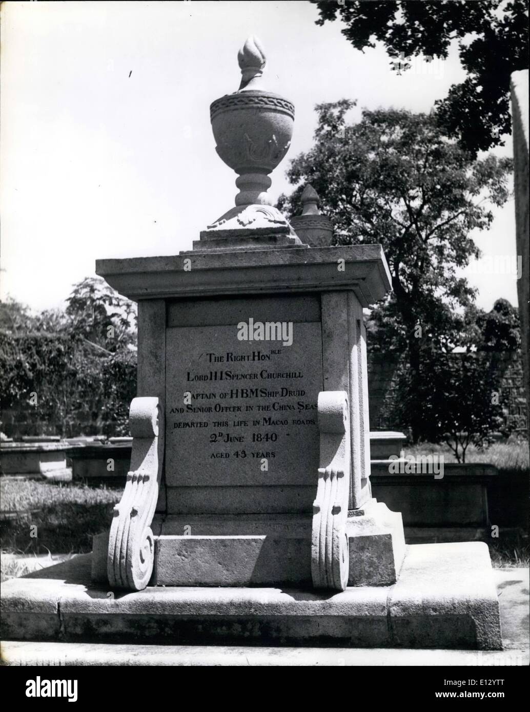 Feb. 26, 2012 - The grave of the Rt.Hon, Lord John Spencer Churchill ...