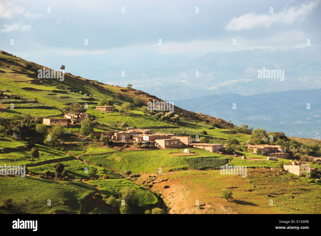 rural houses in atlas mountains morocco Stock Photo - Alamy