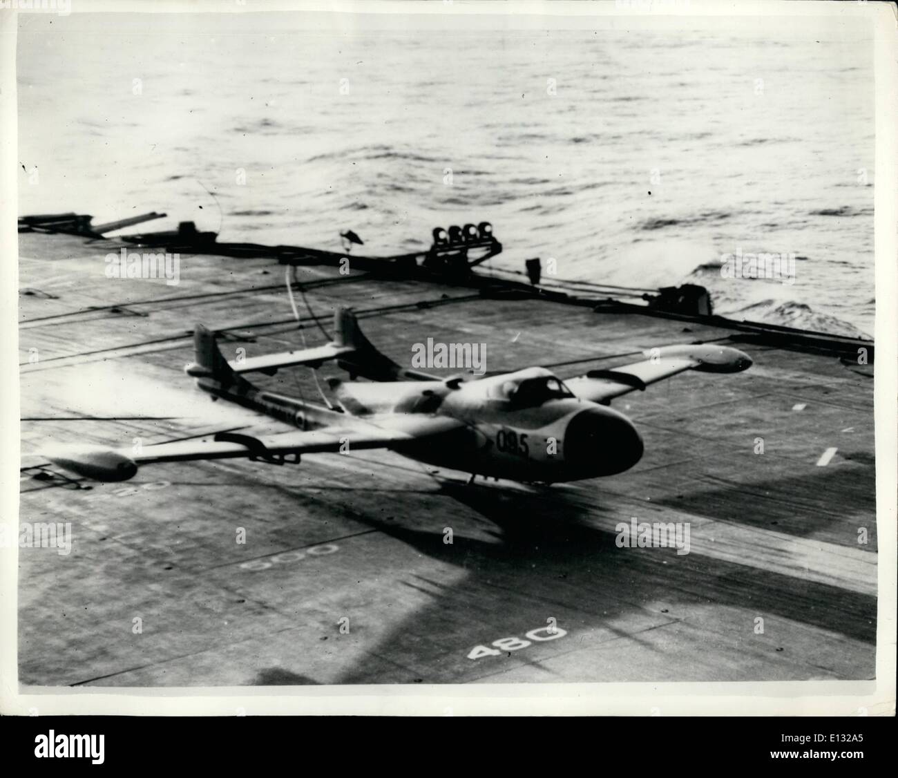 Feb. 26, 2012 - Photo Shows: A flak-damaged Sea Venom of 893 Sqdn. H.M ...