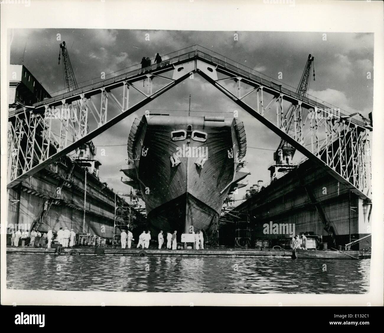 Feb. 26, 2012 - Fleet Carrier In Floating Dock after service in Korean ...