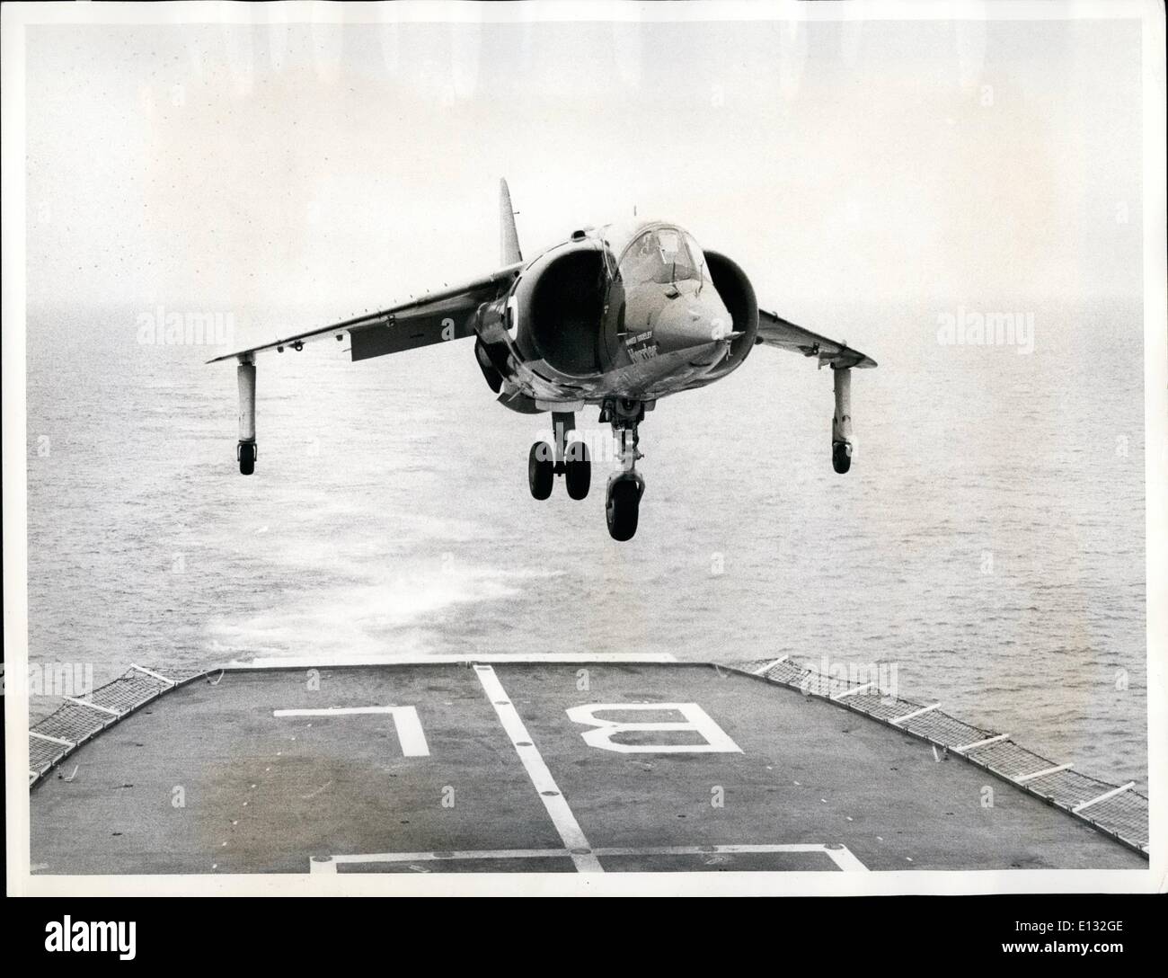Feb. 26, 2012 - VTOL Fighter Lands in HMS Blake. The Hawker Siddeley ...