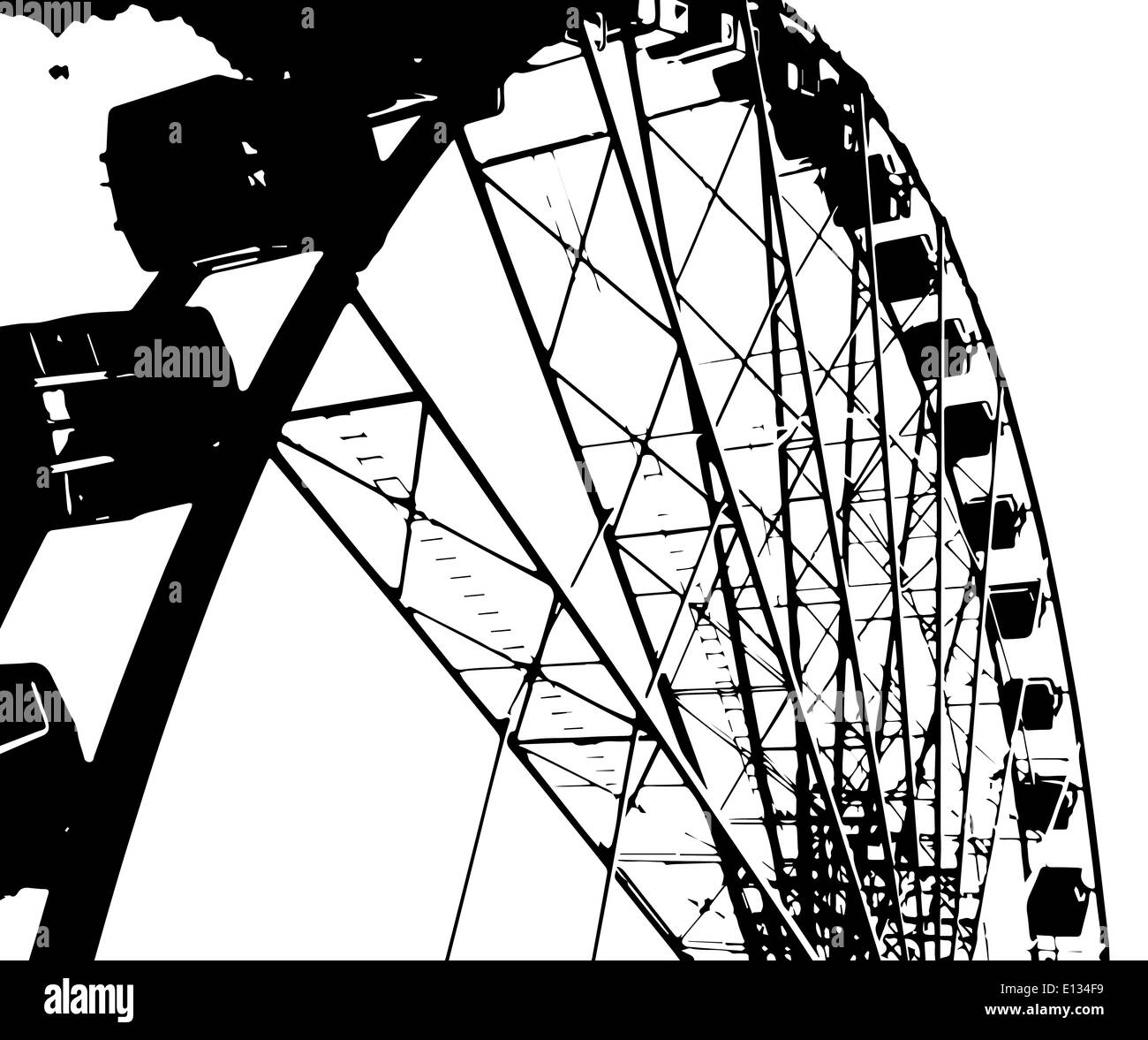 Fun fair fairground ride Black and White Stock Photos & Images - Alamy