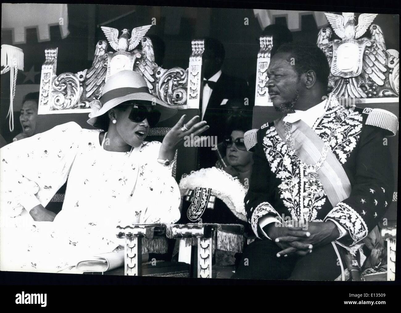 Feb. 28, 2012 - Bangui. Central African Empire Emperor Bakassa and his ...