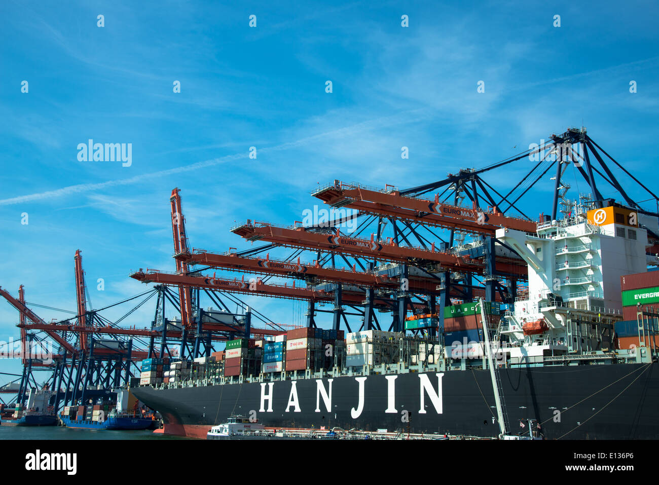 cranes and containers at Europoort, Rotterdam, Holland Stock Photo - Alamy