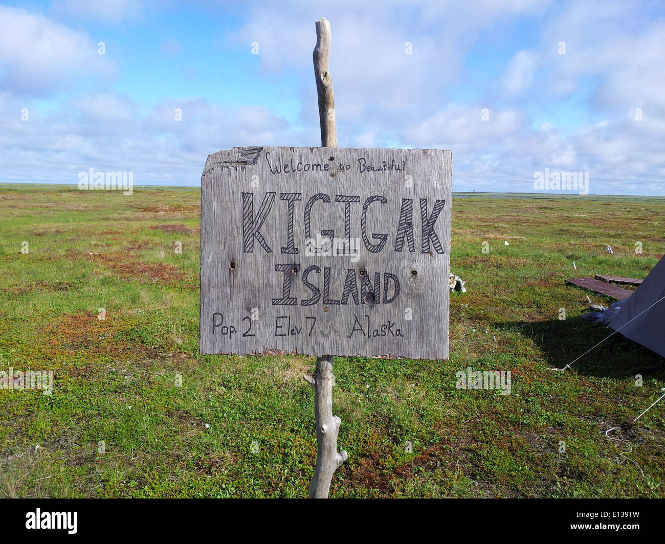 Welcome to the Island Stock Photo - Alamy