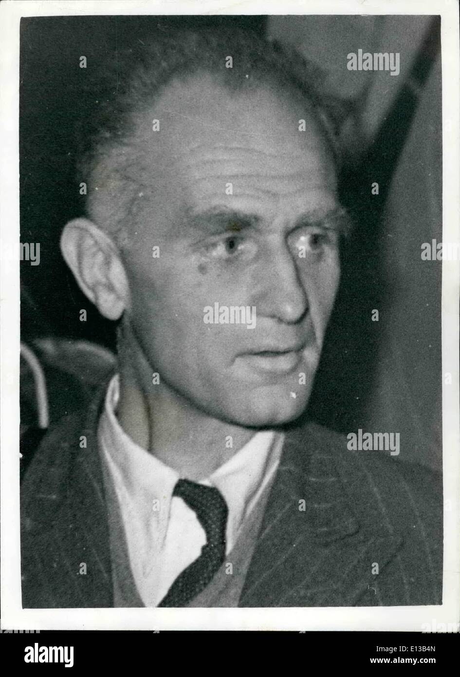 Feb. 29, 2012 - Mr. Eric Shipton, back from the Himalayas Stock Photo ...