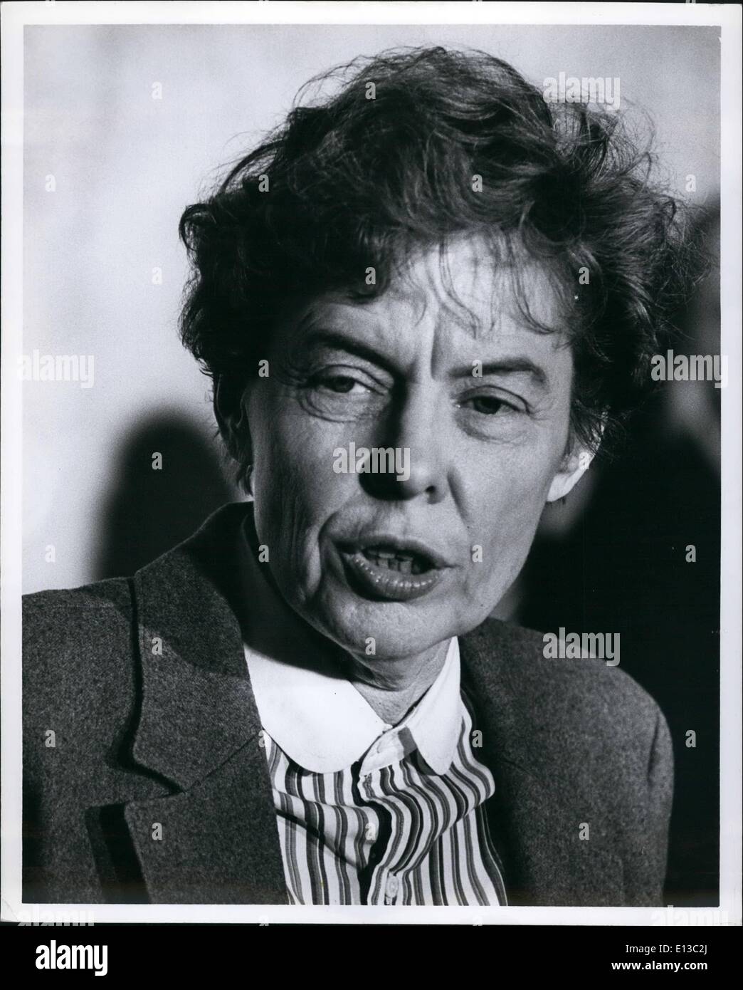 Feb. 29, 2012 - Photo shows U.S. Ambassador Jeane Kirkpatrick Stock ...