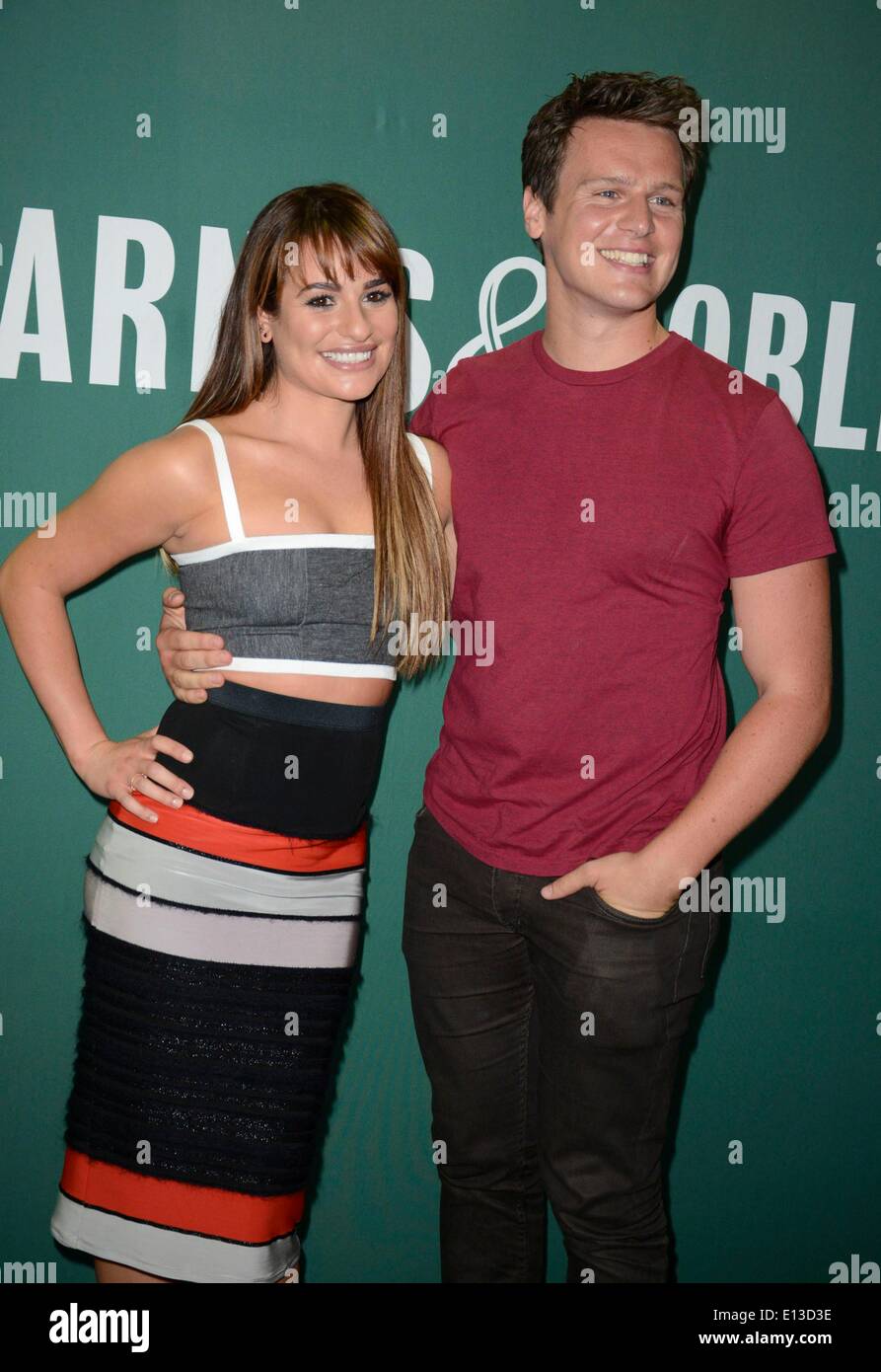 New York, NY, USA. 21st May, 2014. Lea Michele, Jonathan Groff at in ...
