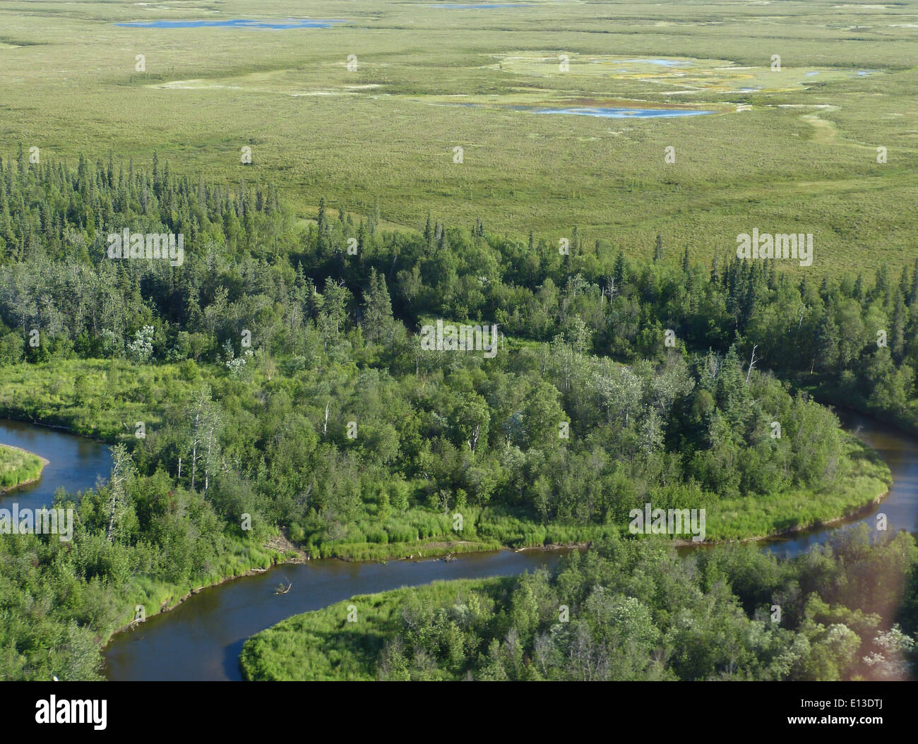 The Akulikutak River, located within the Yukon Delta National Wildlife ...