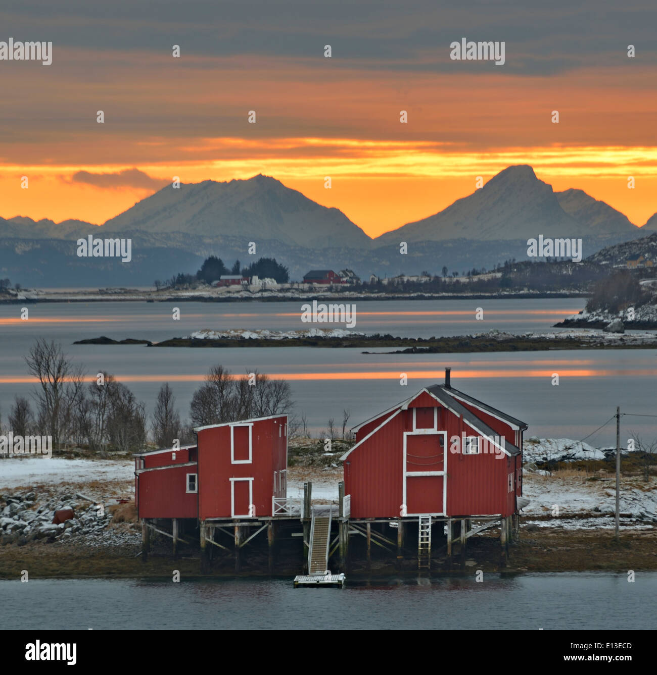 Norwegian sun set hi-res stock photography and images - Alamy