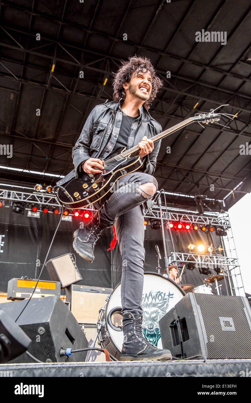 Columbus, Ohio, USA. 17th May, 2014. REIGNWOLF performs on day one of ...