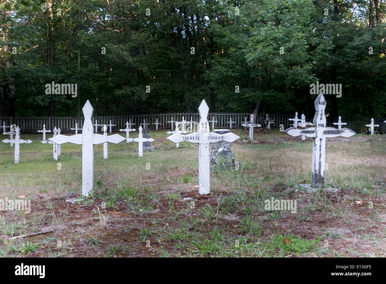Graves in a cemetery, Tobermory, Ontario, Canada Stock Photo - Alamy