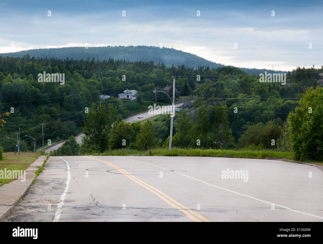 Road passing through forest, Quebec, Canada Stock Photo - Alamy