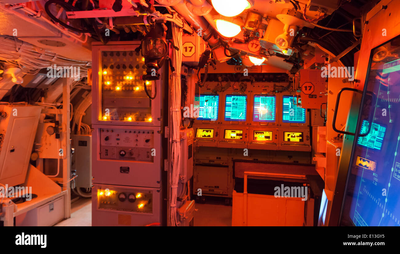 Interiors of a submarine Stock Photo - Alamy