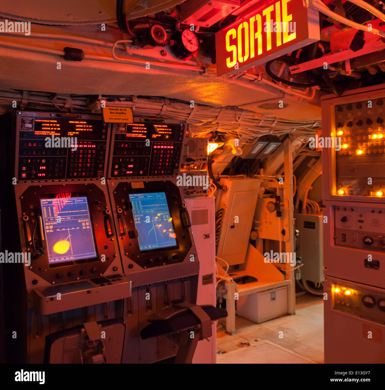 Interiors of a submarine Stock Photo - Alamy