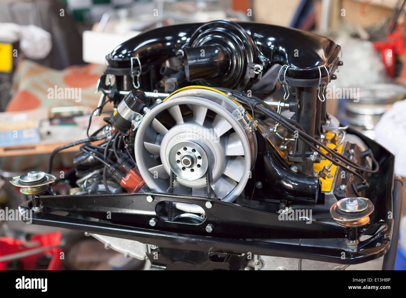 Car engine in a garage Stock Photo - Alamy