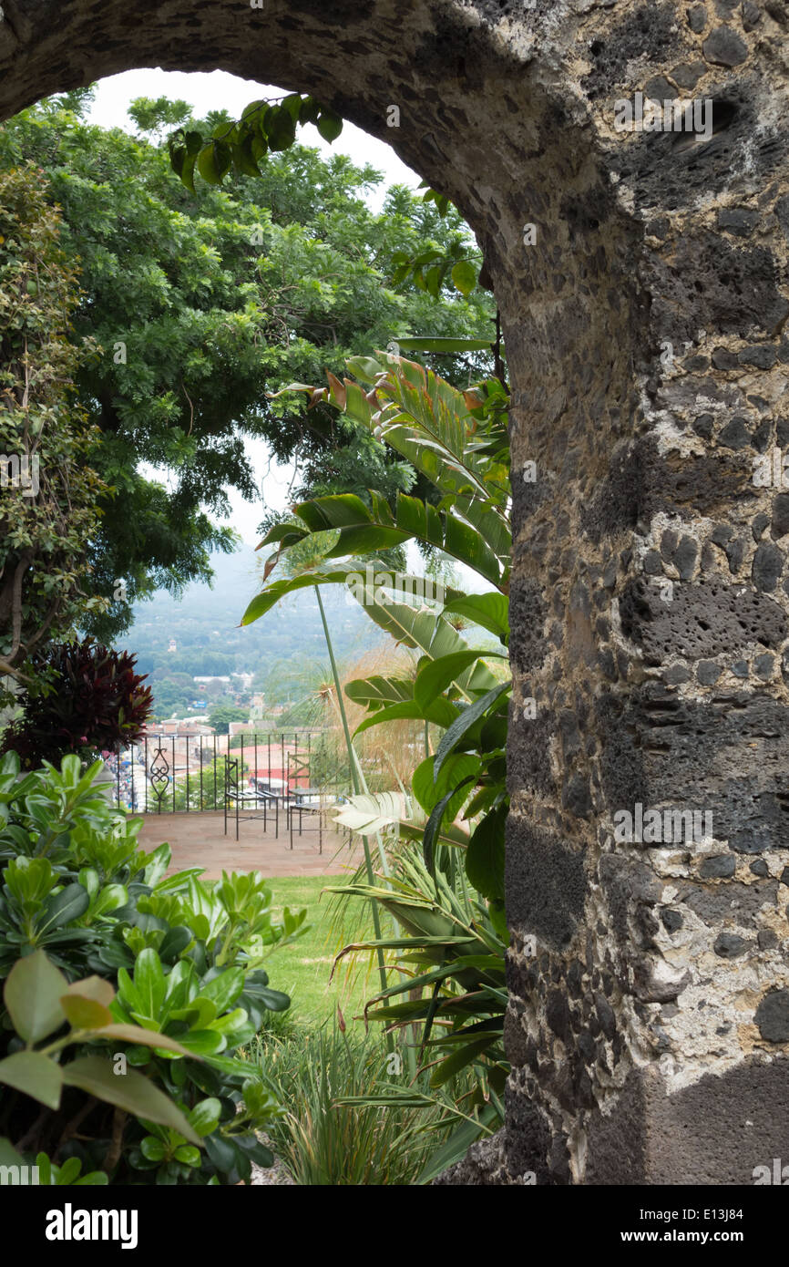 Trees viewed through an arch, Xochimilco, Mexico City, Mexico Stock ...