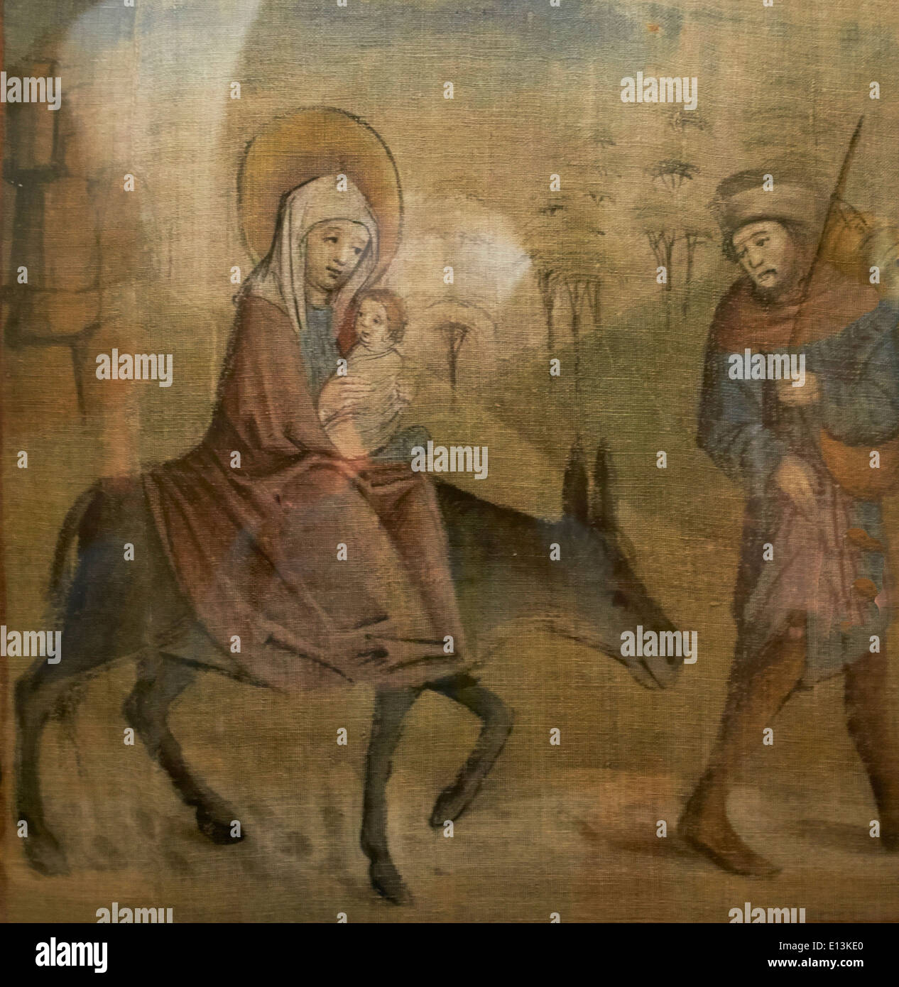 Mary flees on mule egypt hi-res stock photography and images - Alamy