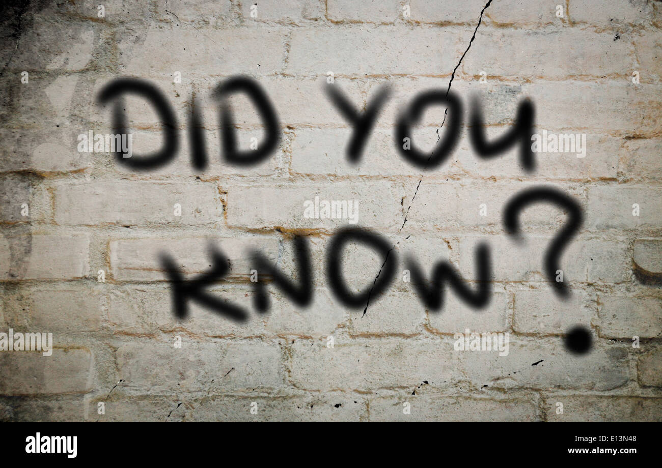 Did You Know Concept Stock Photo - Alamy