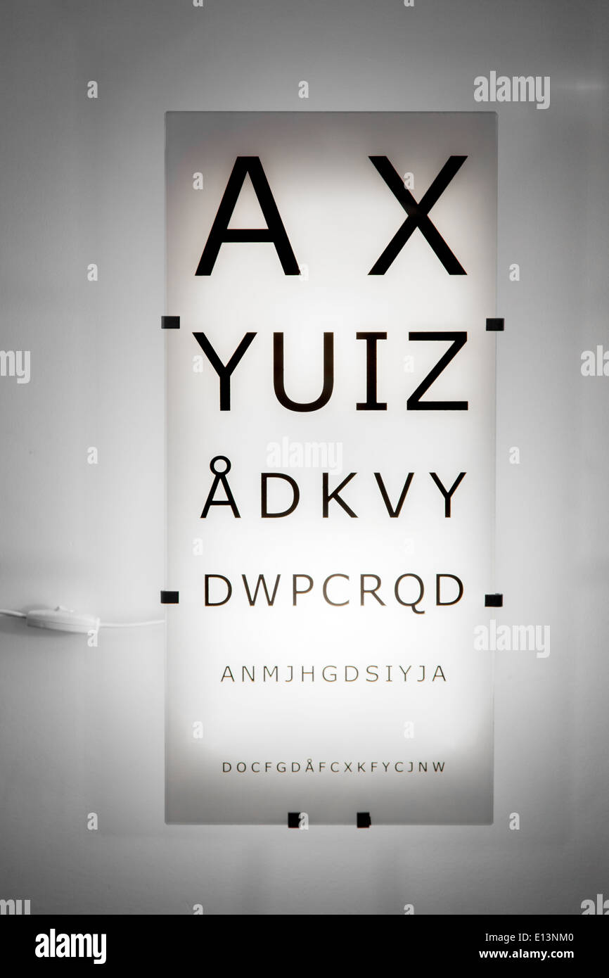 Symbol eye chart hi-res stock photography and images - Alamy