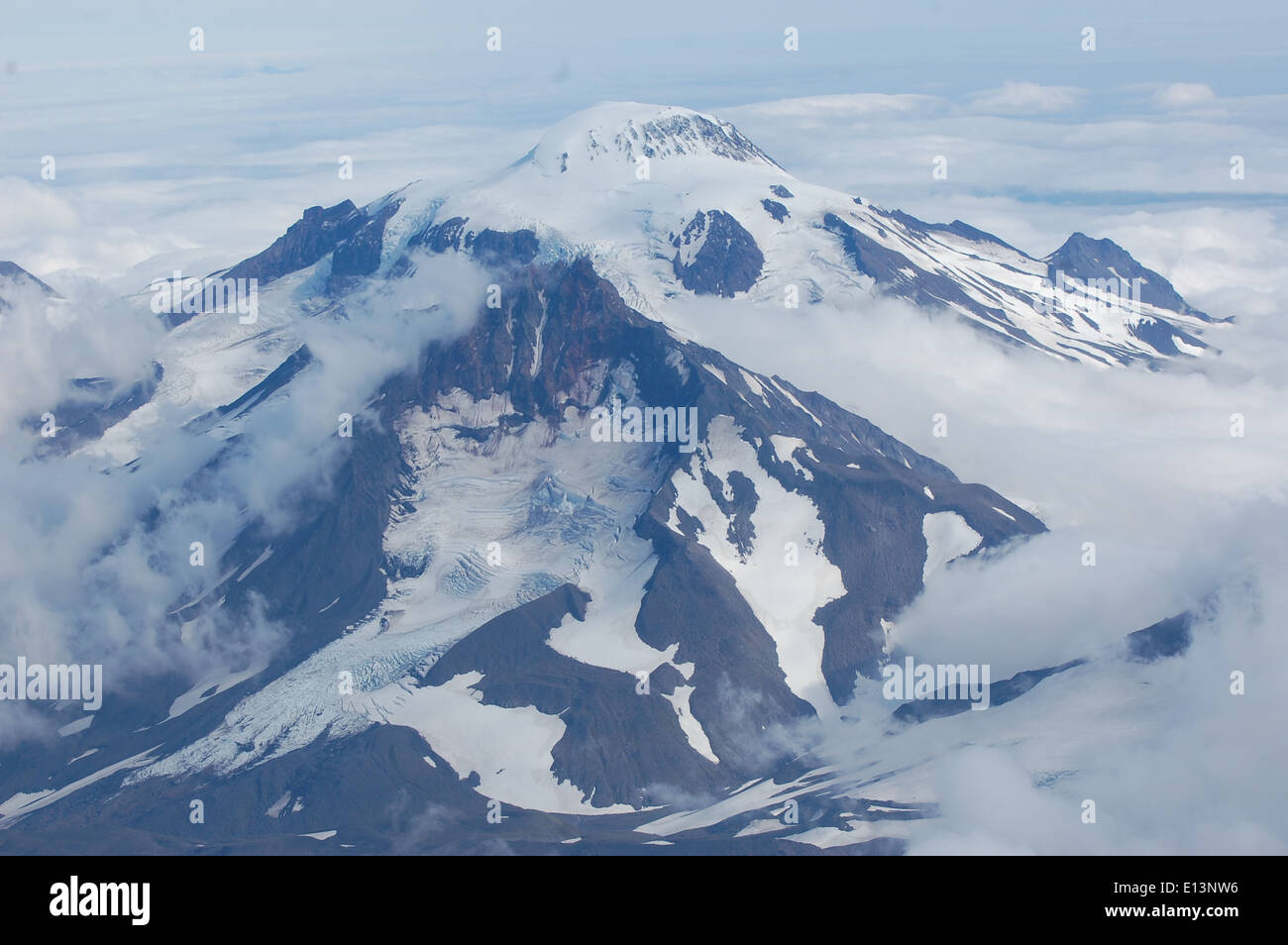 Roundtop Volcano, located on Unimak Island in Alaska, is a prominent ...