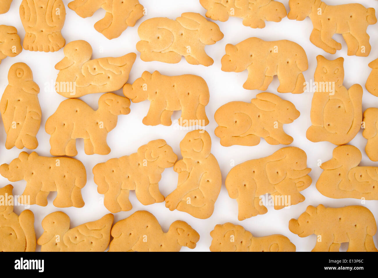animal shaped cracker background Stock Photo - Alamy