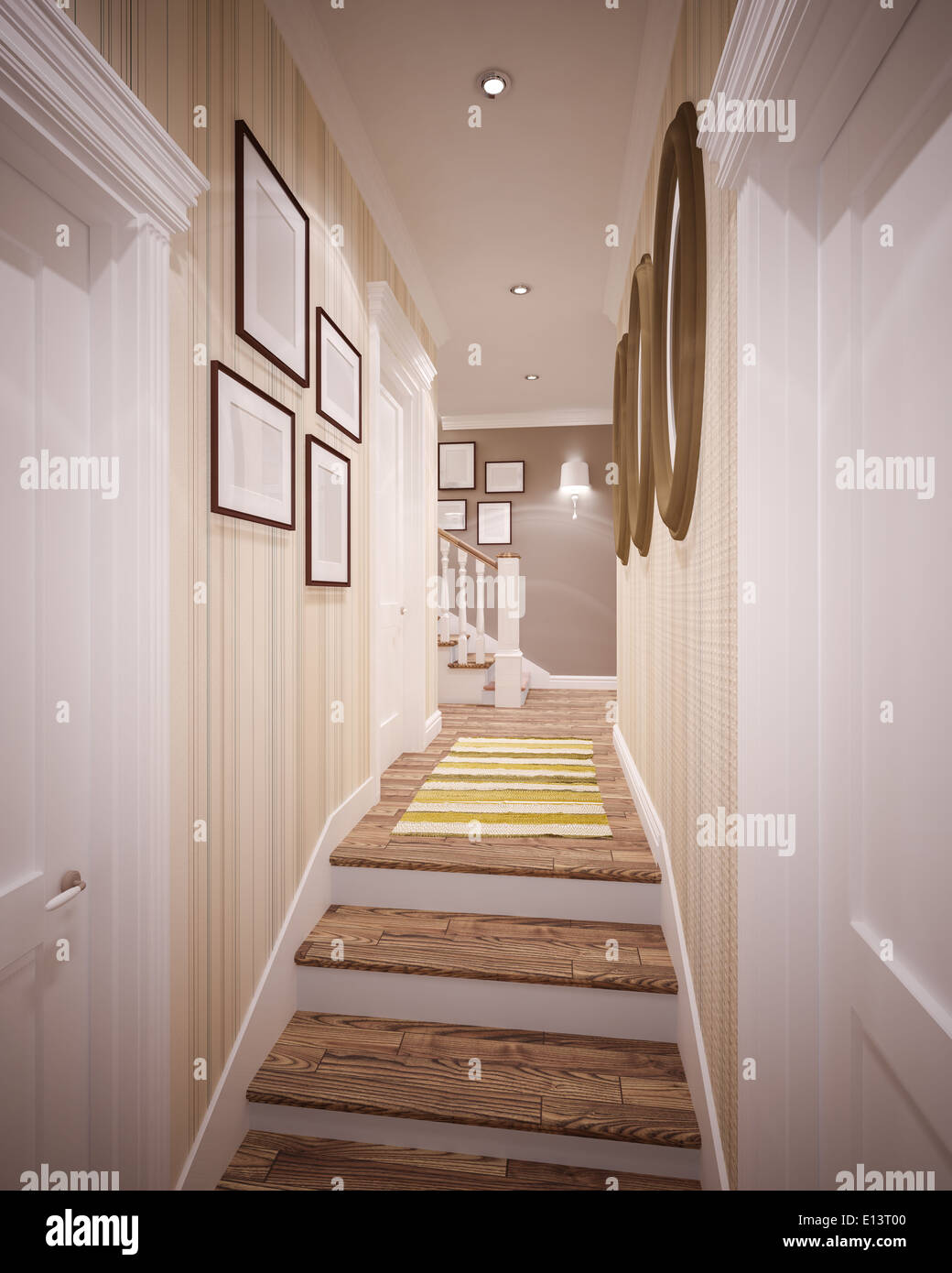 Beautiful modern Foyer interior in classic style Stock Photo - Alamy