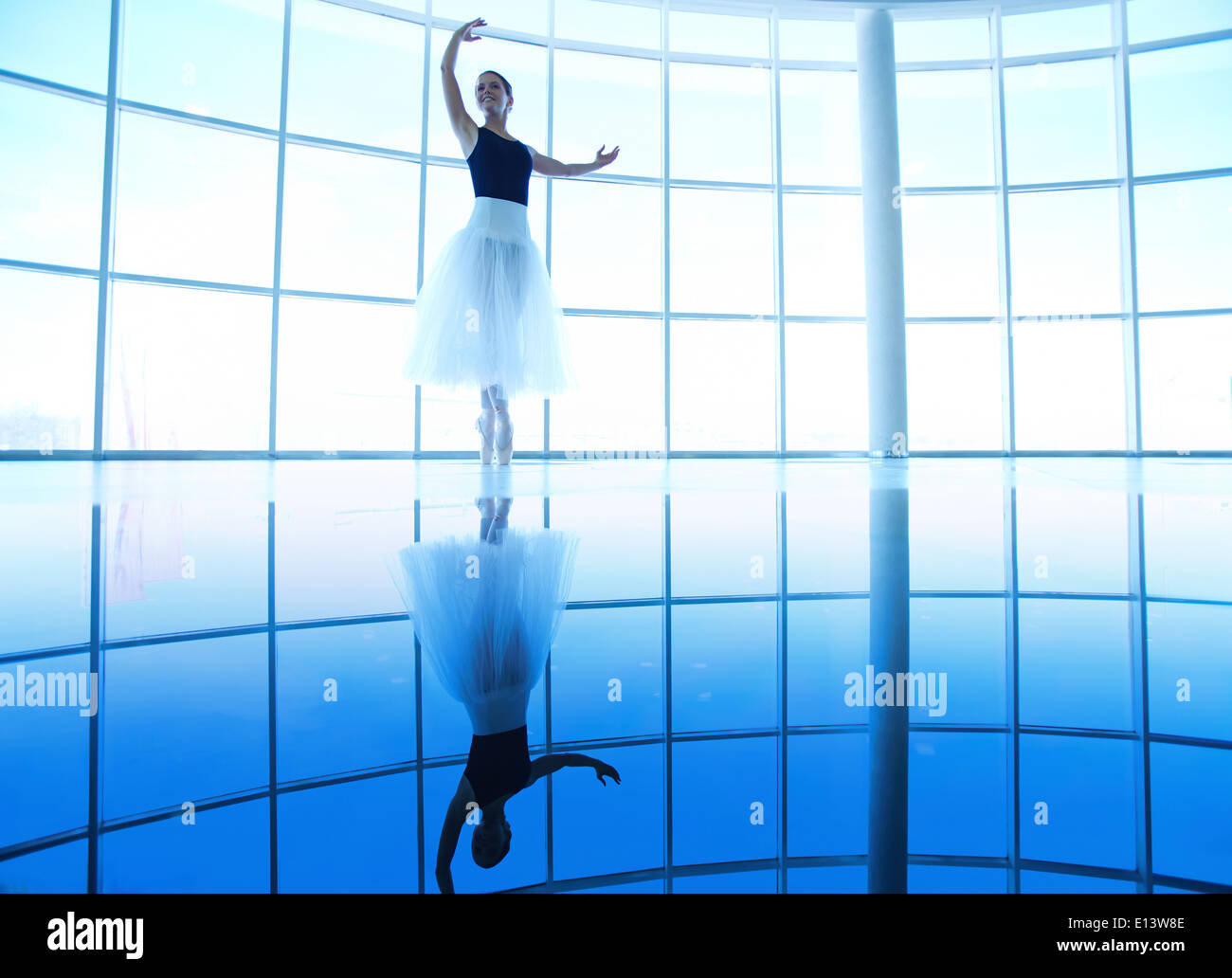 Ballerina exercising ballet pose in hi-res stock photography and images ...