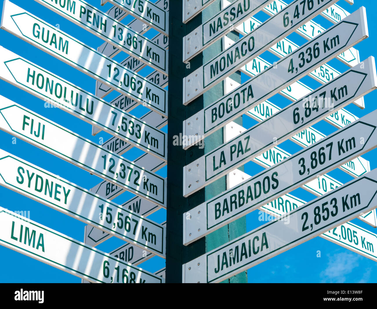 Low angle view of directional signs Stock Photo - Alamy