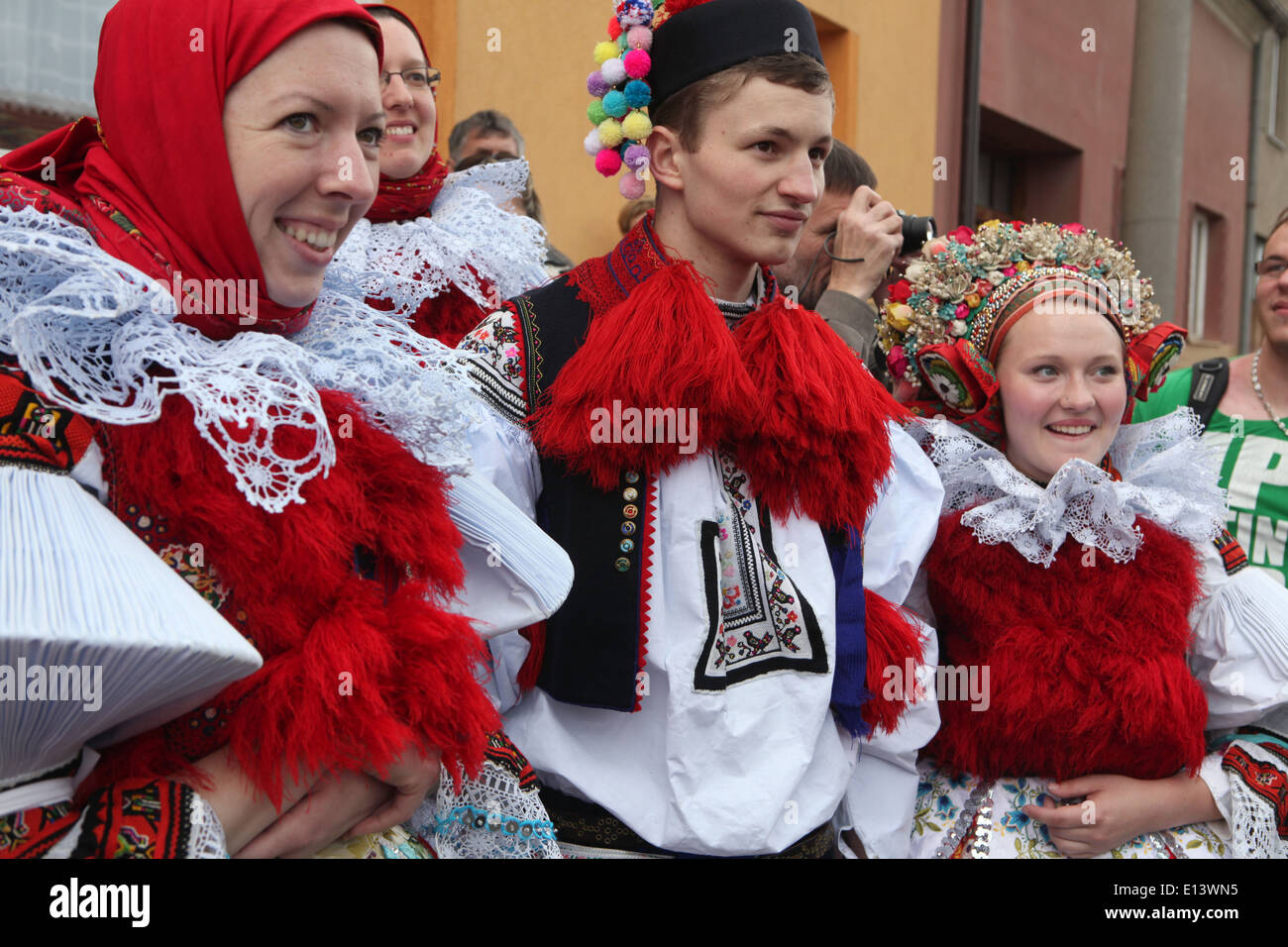 The Ride of the Kings. Traditional folklore festival in Vlcnov, Czech ...