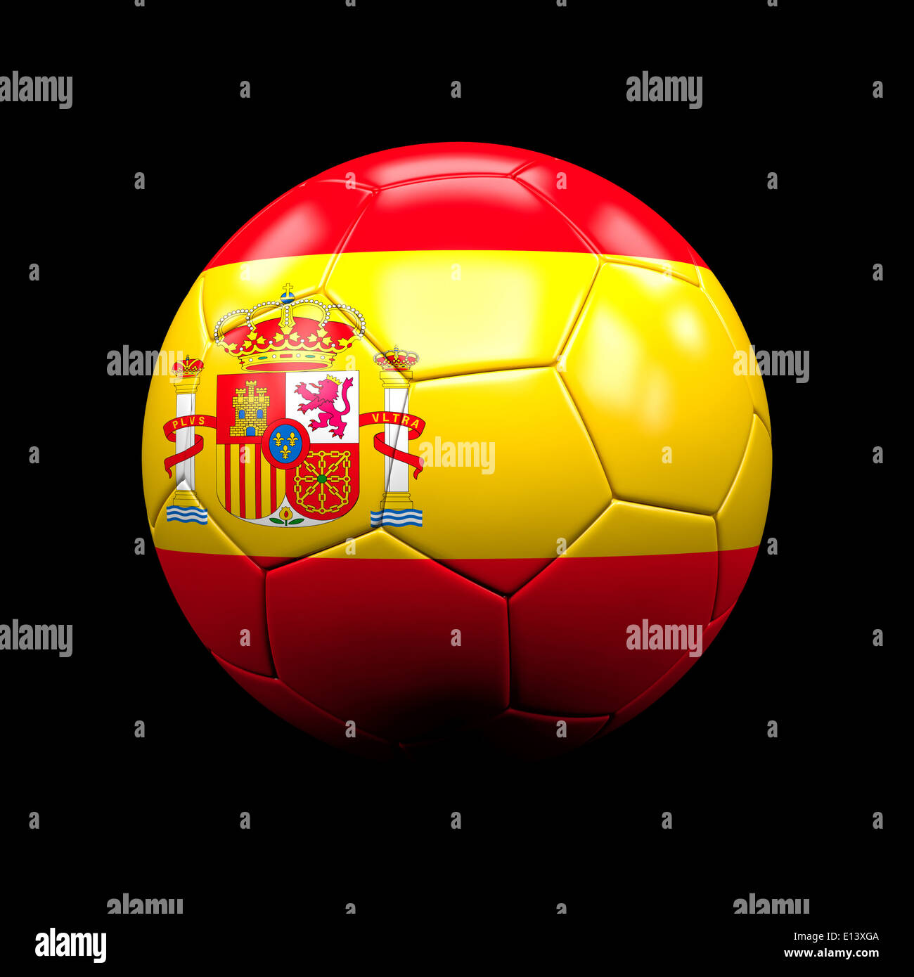 3d image of spain soccer ball Stock Photo - Alamy
