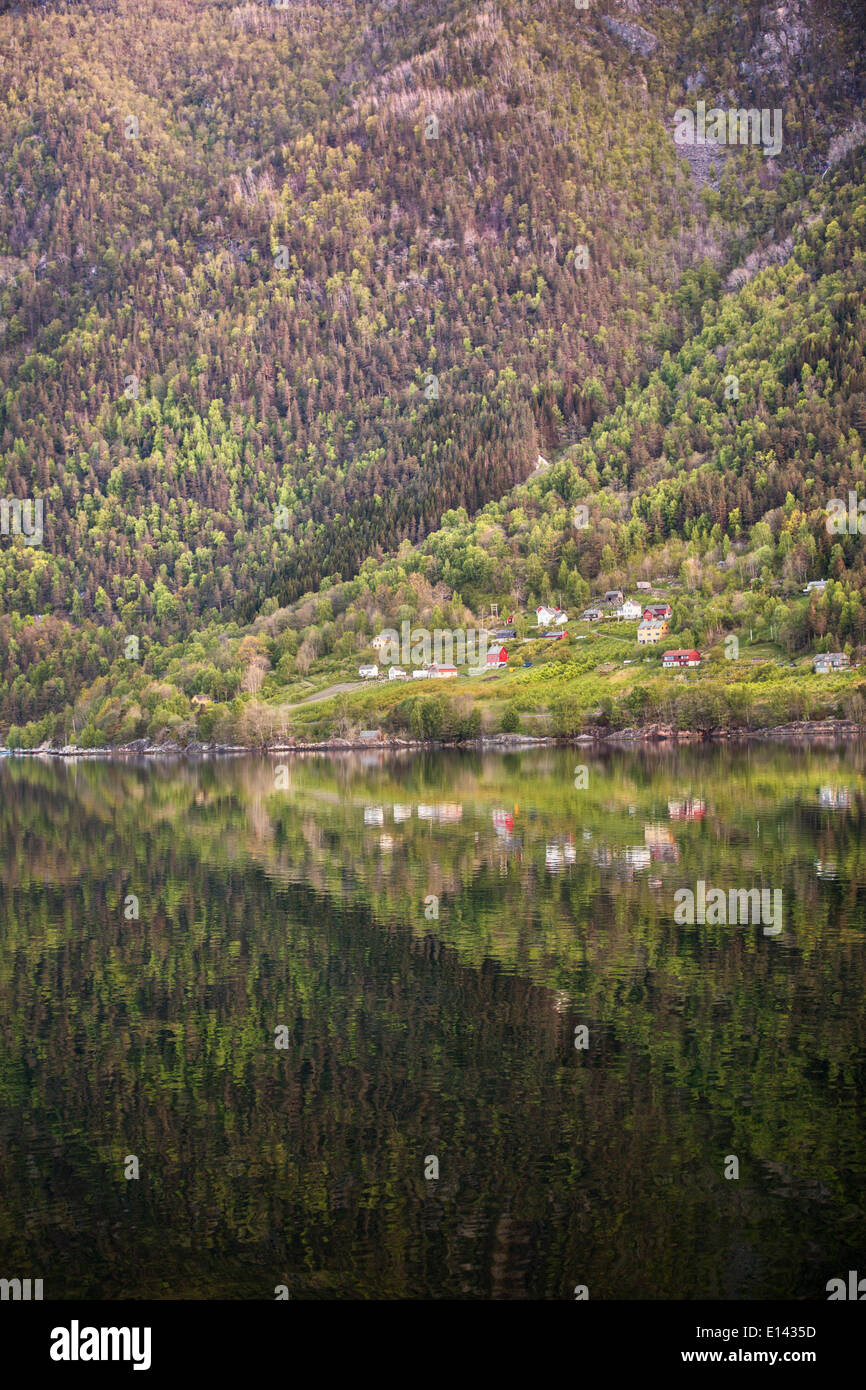 Norway, Geiranger, Geiranger fjord. Unesco World Heritage site ...