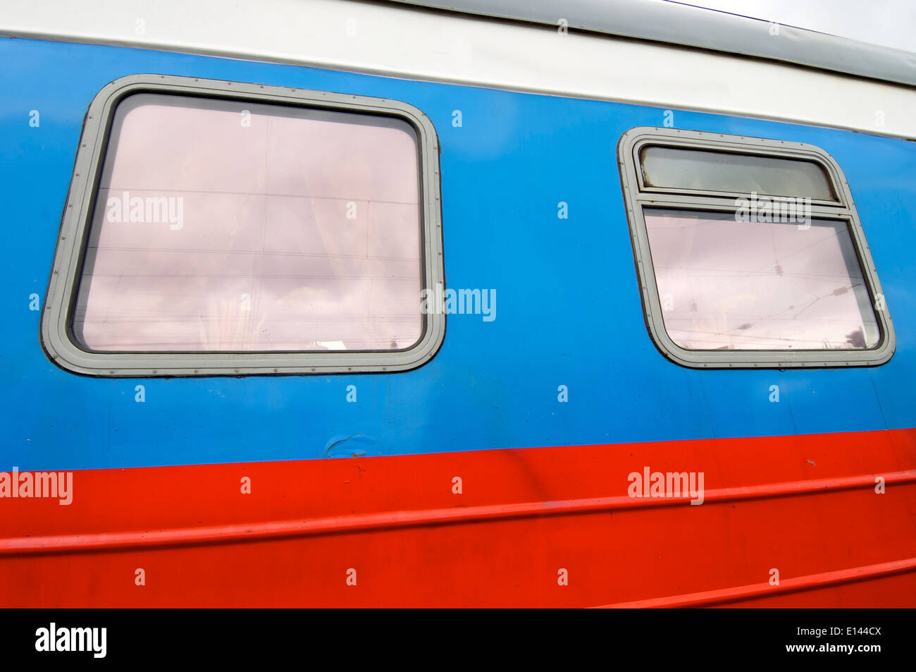 Old wagon and windows in transmongolian train Stock Photo - Alamy