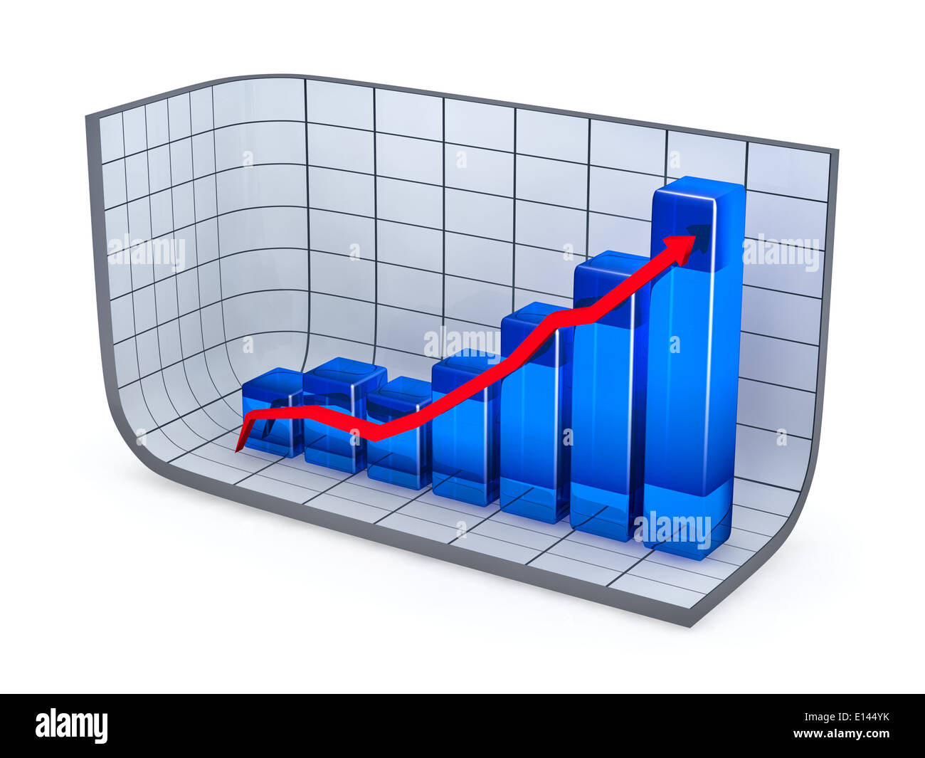 Growth bar chart and red arrow moving up Stock Photo - Alamy Growth bar chart and red arrow moving up Stock Photo - Alamy